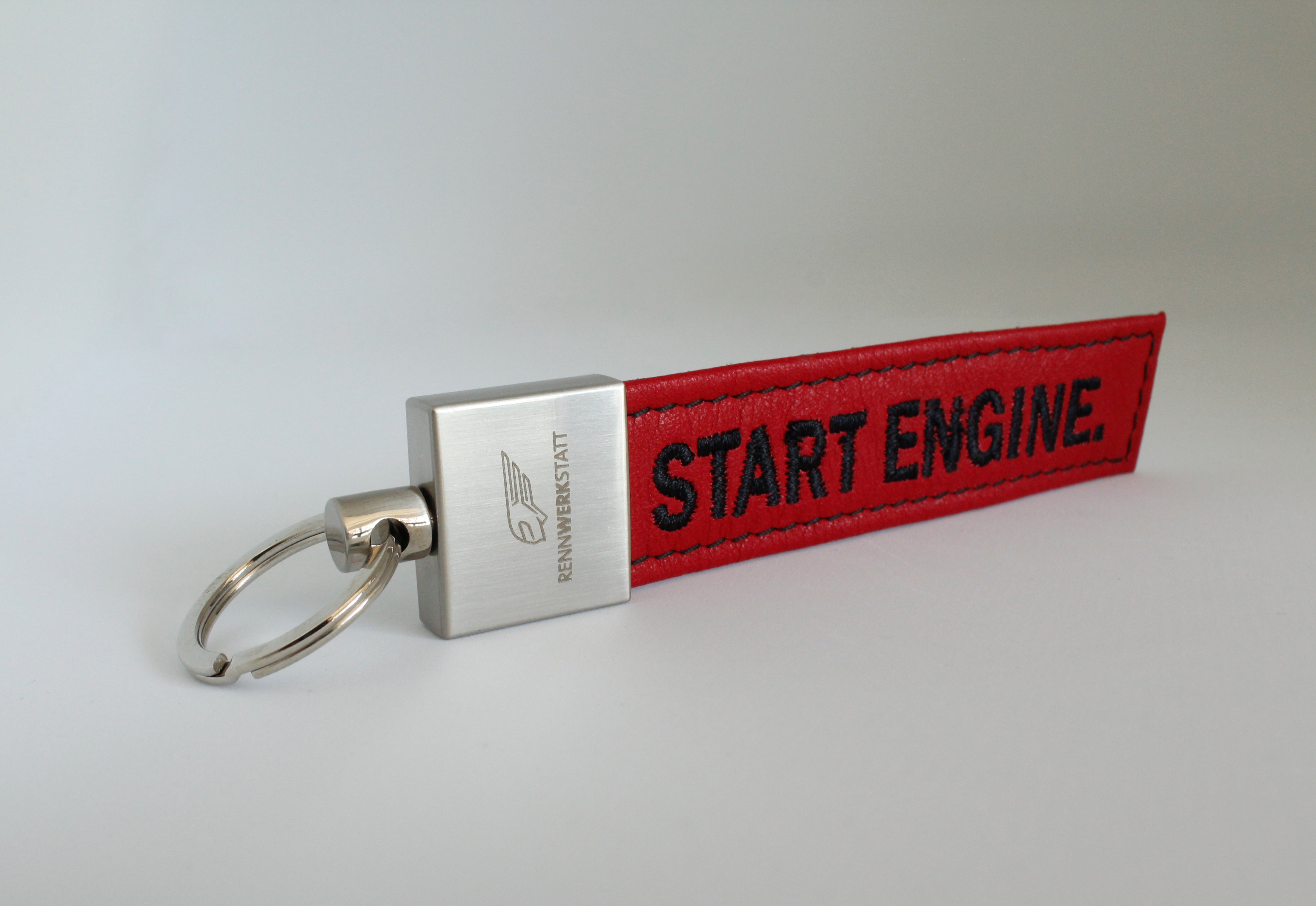 KeyRing - "START ENGINE" RED – RENNWERKSTATT